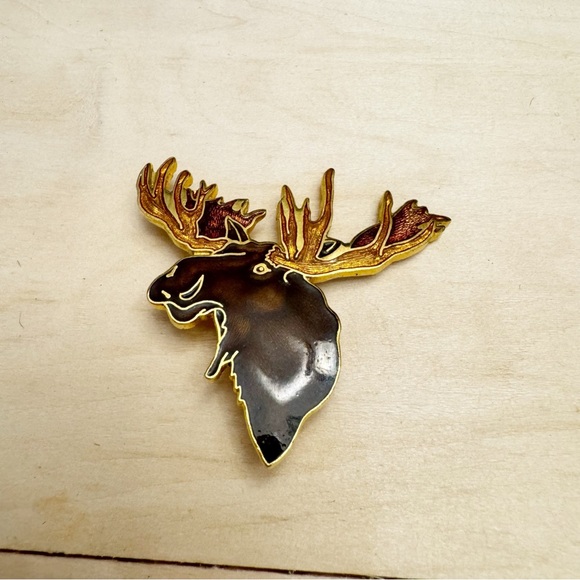 William Spear | Jewelry | Vintage Wm Spear Design Enamel Moose Head ...